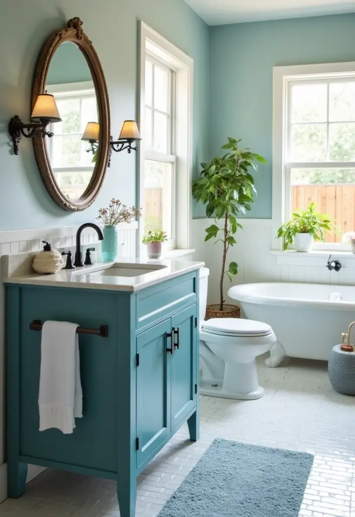26 Blue Vanity Bathroom Ideas to Add a Pop of Color and Style - Nuvinhome