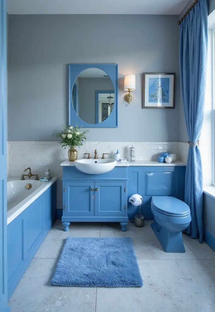 26 Blue Vanity Bathroom Ideas to Add a Pop of Color and Style - Nuvinhome