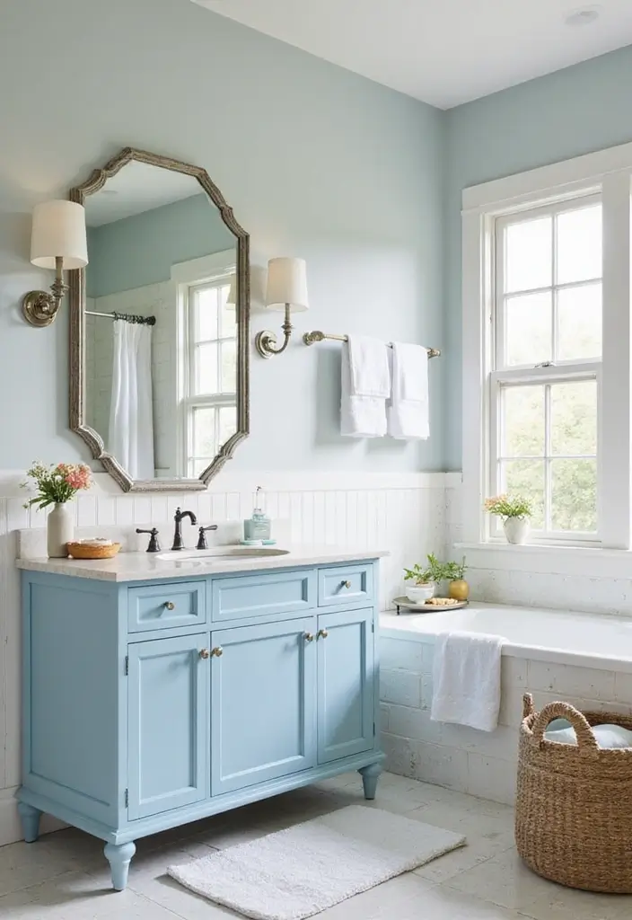 26 Blue Vanity Bathroom Ideas to Add a Pop of Color and Style - Nuvinhome