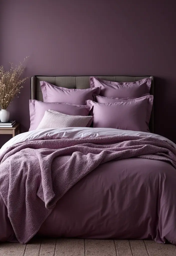 29 Purple Bedroom Ideas with a Touch of Luxury - Nuvinhome