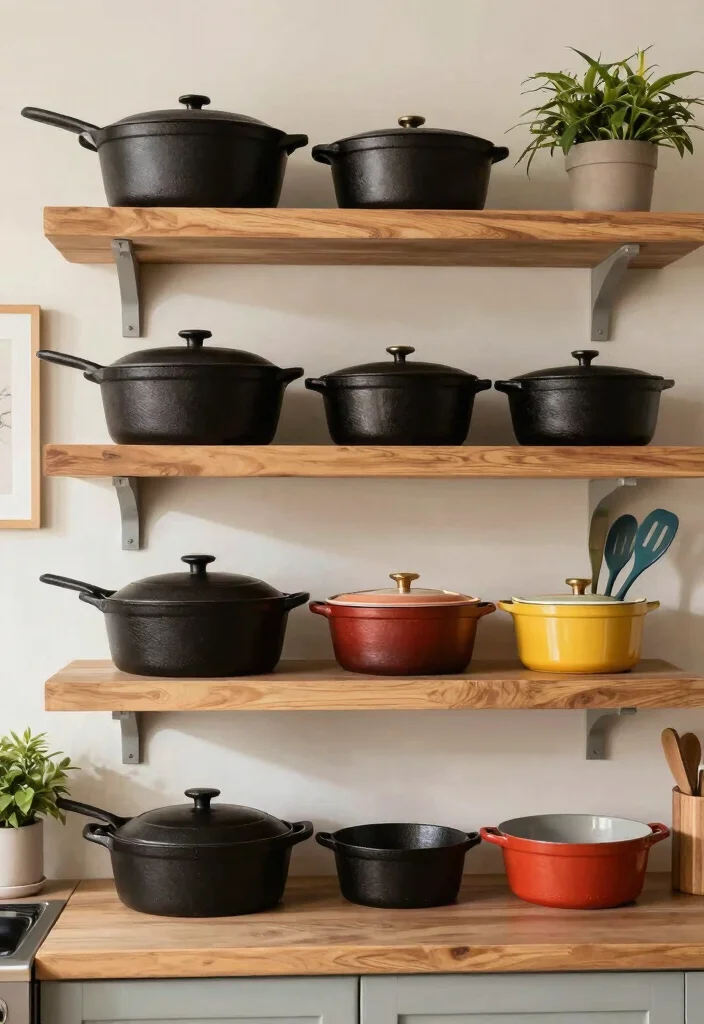 10 Cast Iron Storage Ideas for Heavy Cookware - Nuvinhome